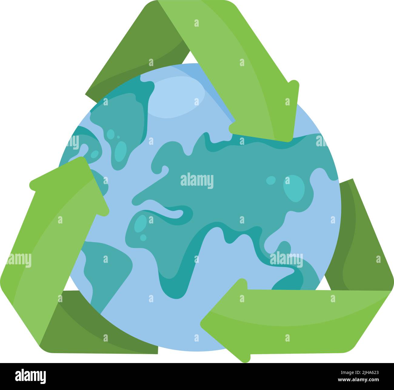 earth planet with recycle arrows icon Stock Vector Image & Art - Alamy