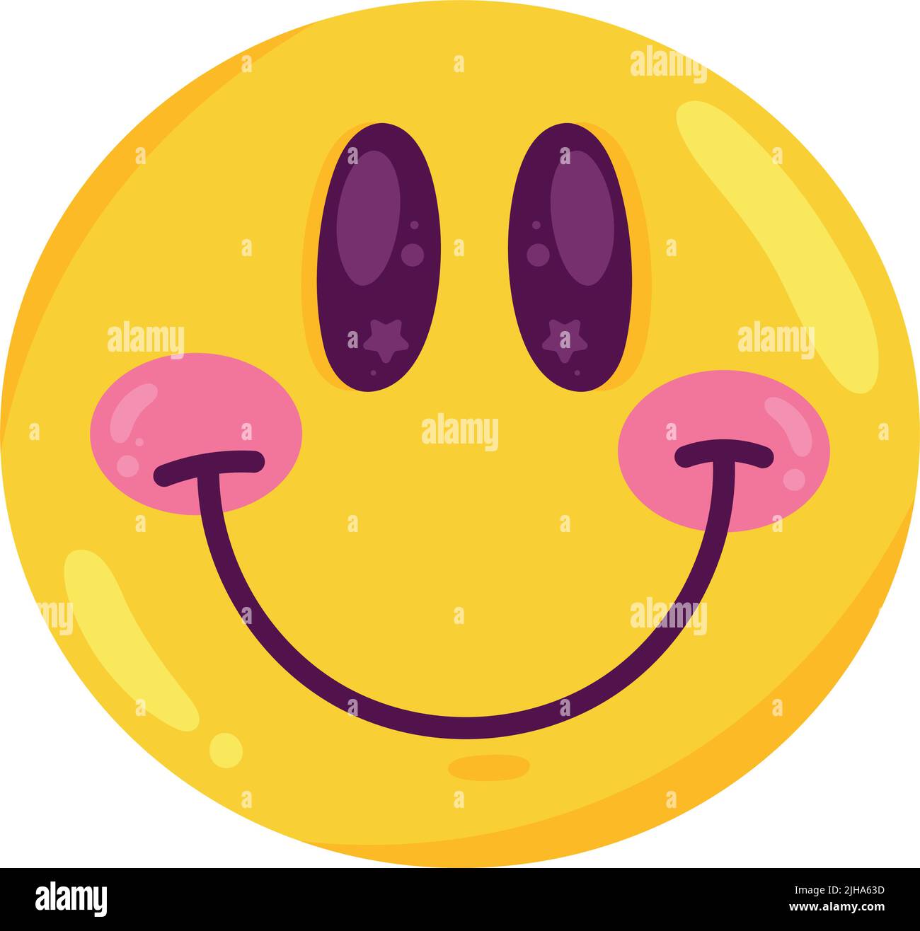 hippie style smile emoticon icon Stock Vector Image & Art - Alamy