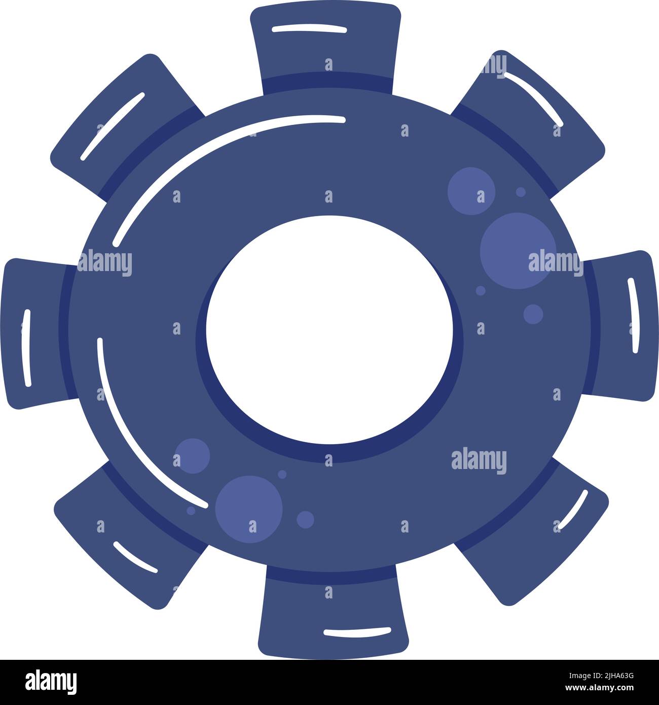 blue gear cog machine icon Stock Vector Image & Art - Alamy