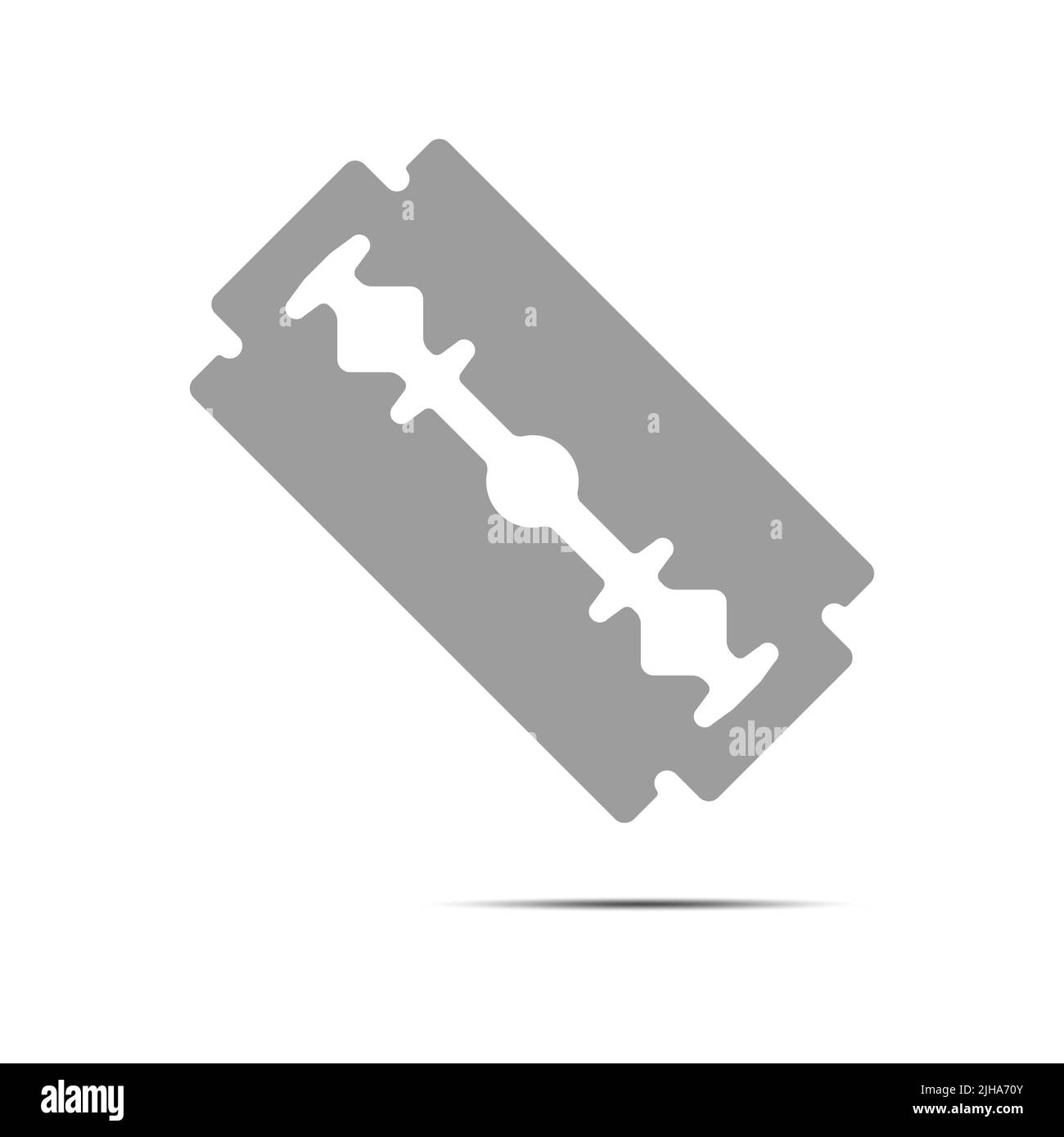 Razor blade, flat metal plate, a shaving tool for hair removal, two ...