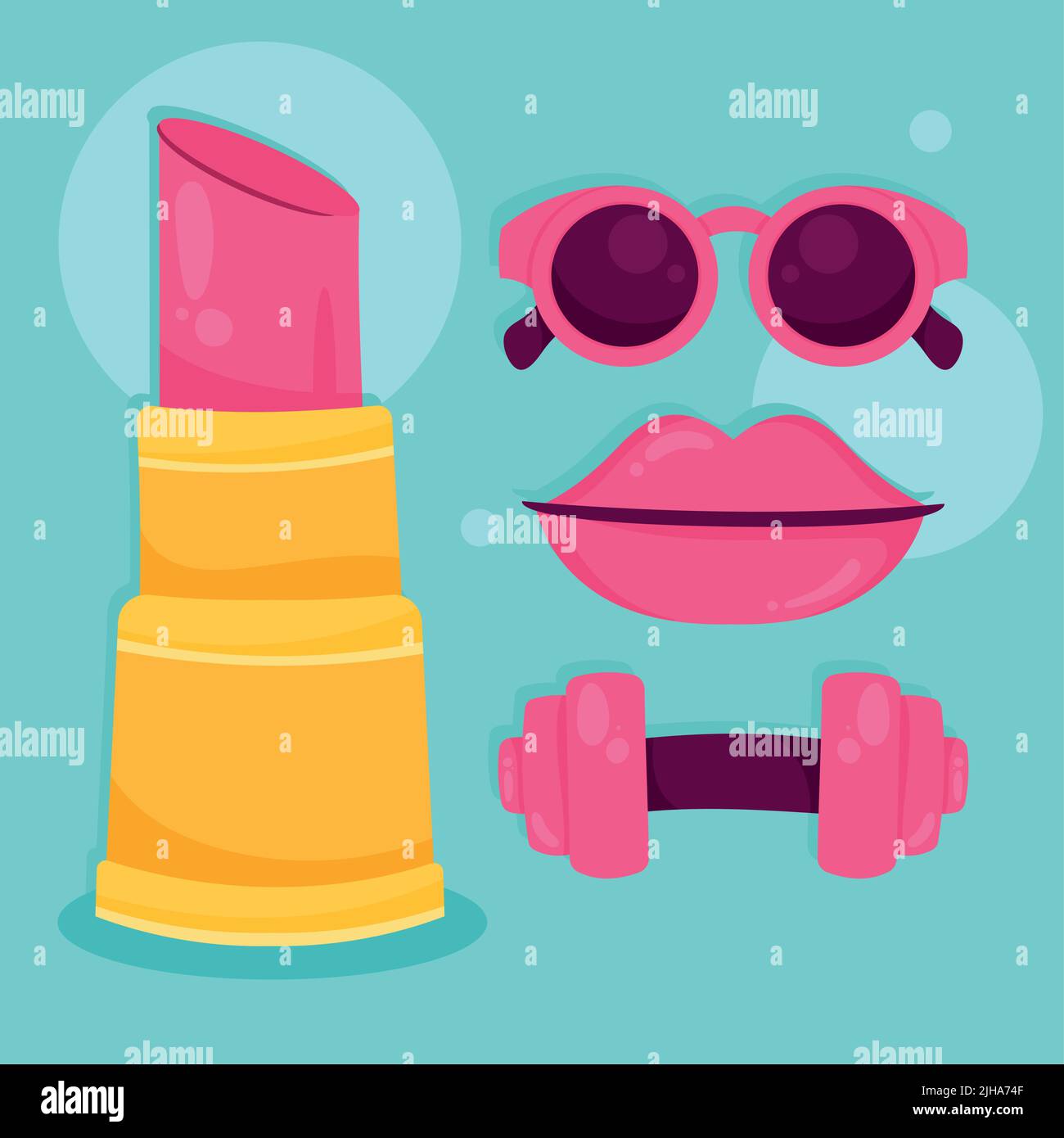 four Girl Power set icons Stock Vector Image & Art - Alamy