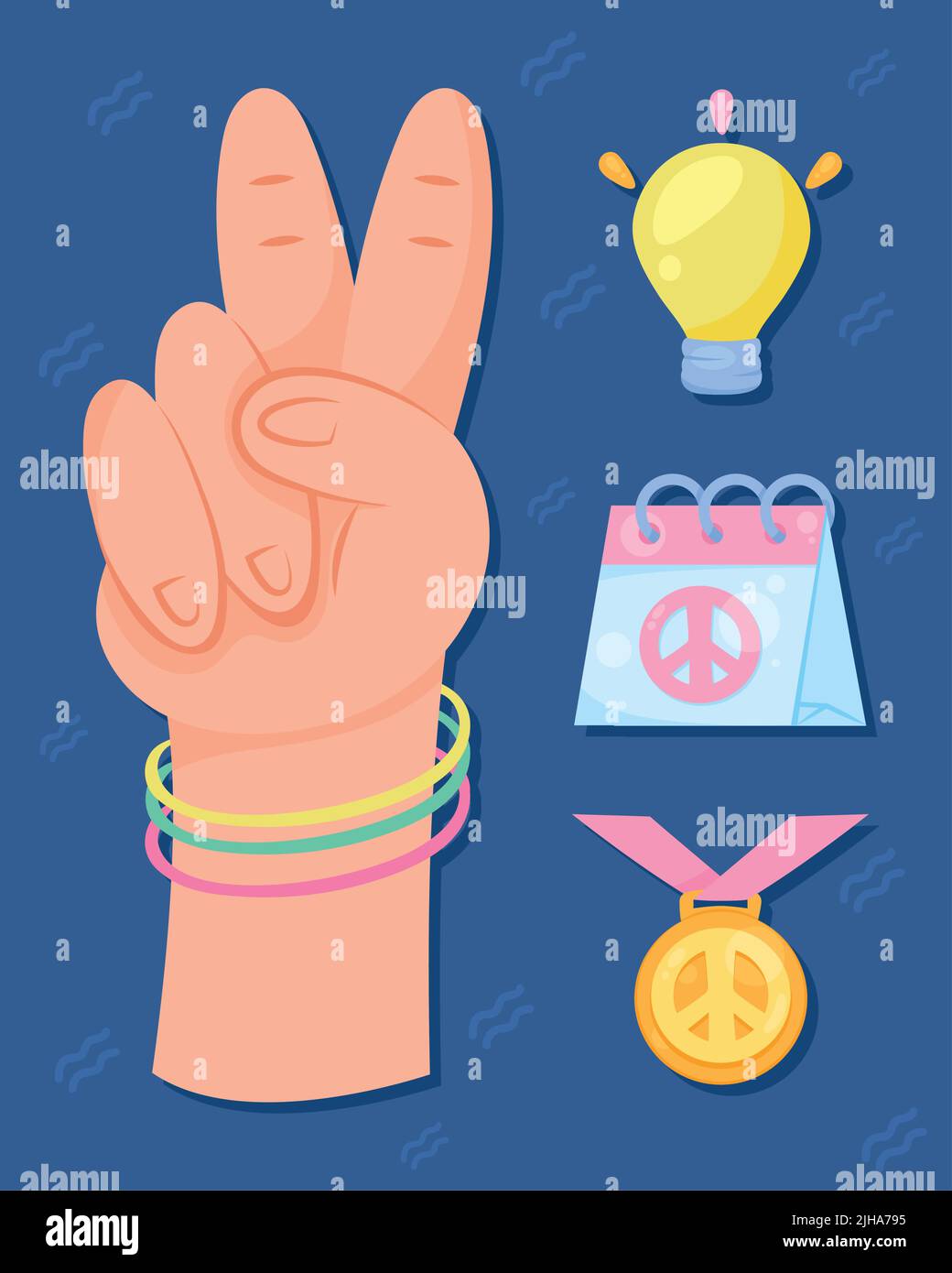 Peace peaceful hand signal Stock Vector Images - Alamy
