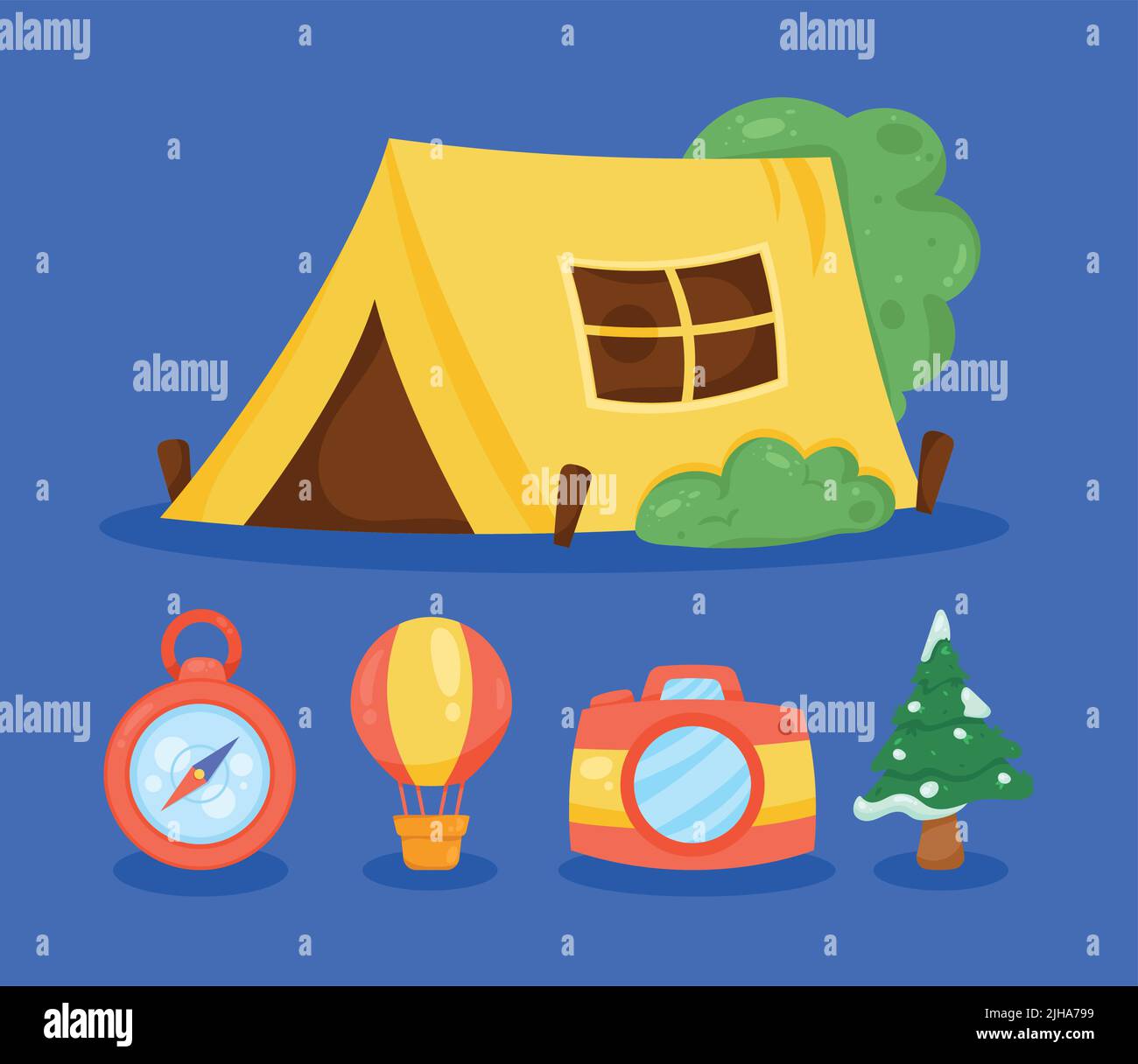 adventure badges set five icons Stock Vector Image & Art - Alamy