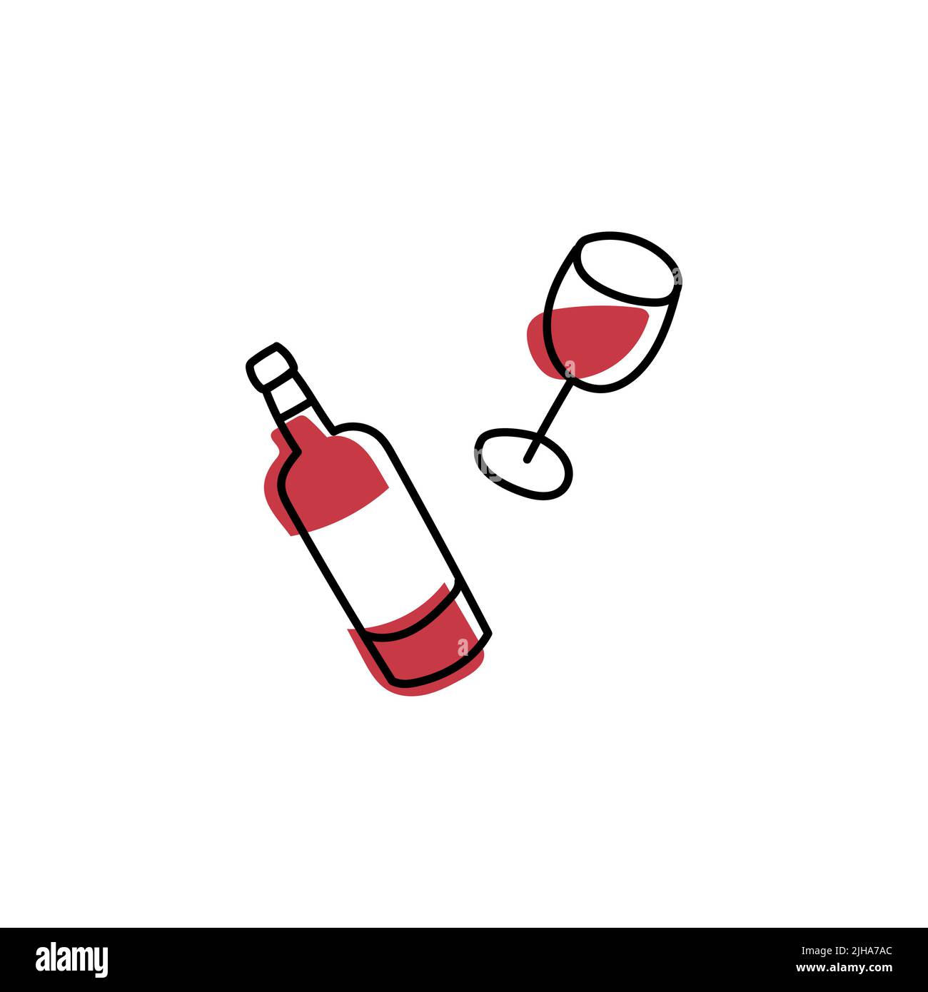 Simple minimalist red wine icon Stock Vector Image & Art - Alamy