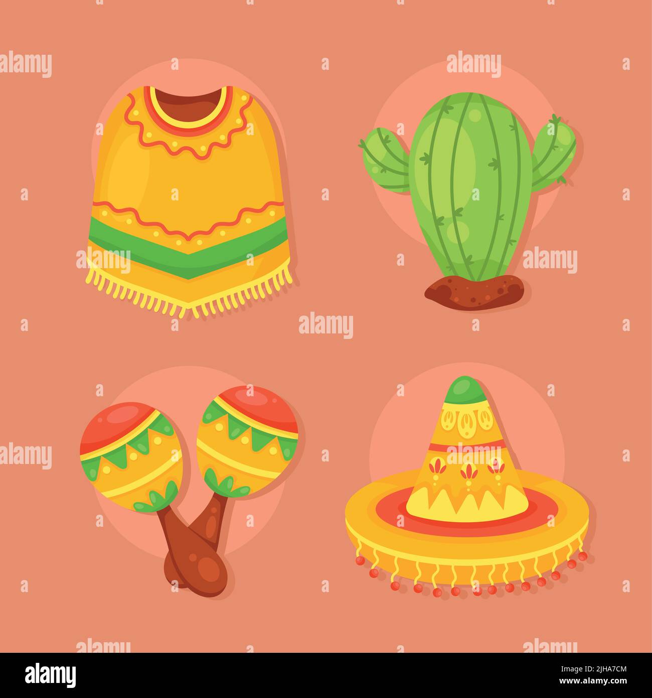 four mexican culture set icons Stock Vector Image & Art - Alamy