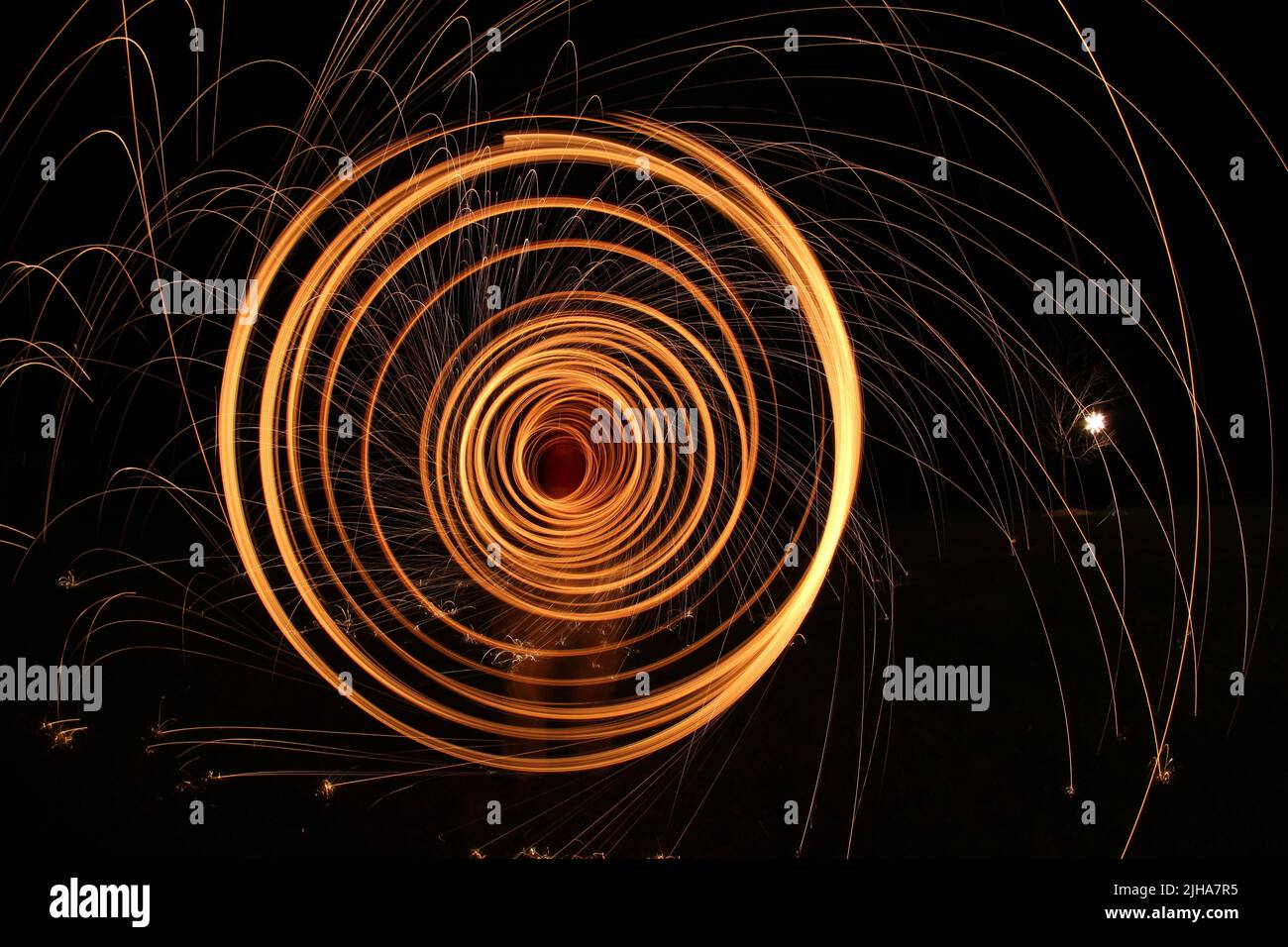 Bright spiral freeze-light tunnel in the darkness Stock Photo - Alamy