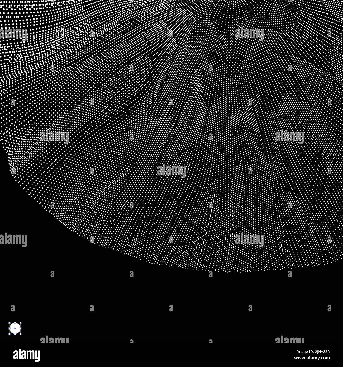 Array with Dynamic Particles. 3D Technology Style. Abstract Background. Vector Illustration ...