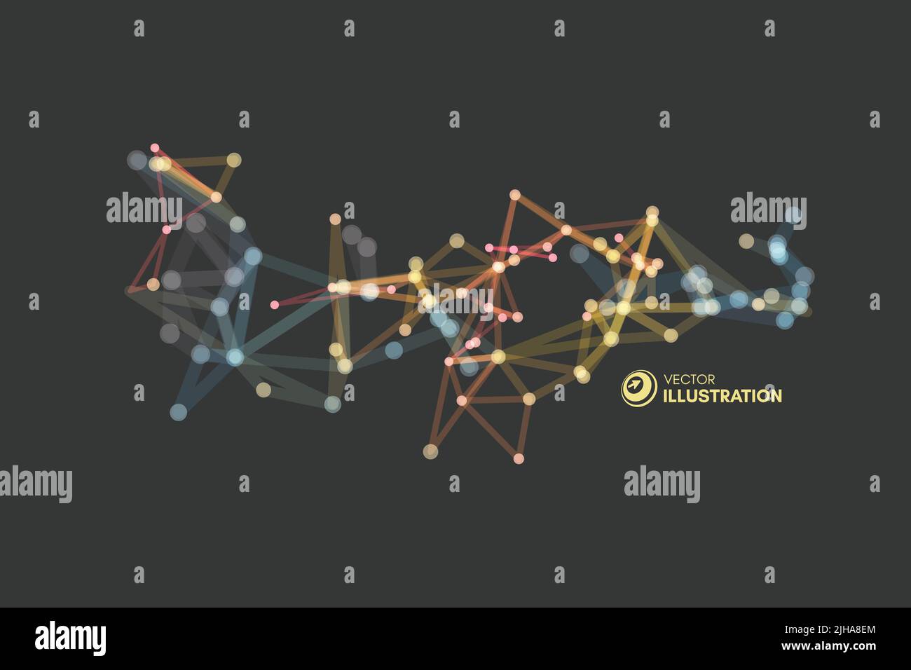 3d connection structure. Futuristic technology style. Vector ...