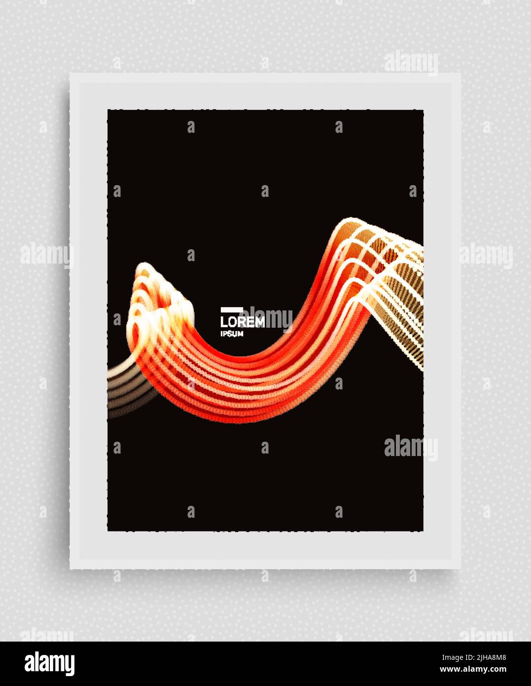 Cover design template. Wavy background with motion effect. 3d ...