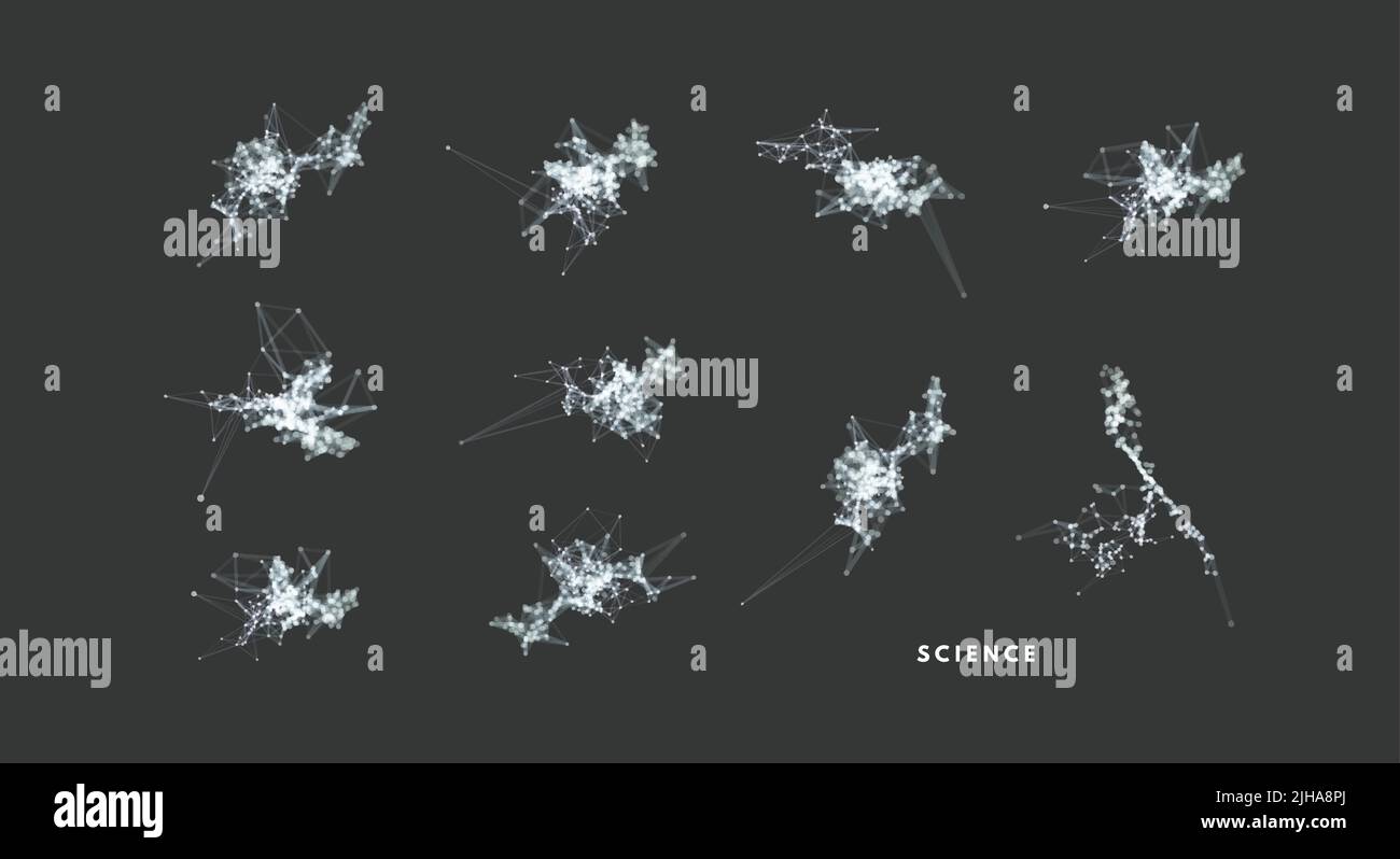3d connection structure. Constellation. Futuristic technology style ...
