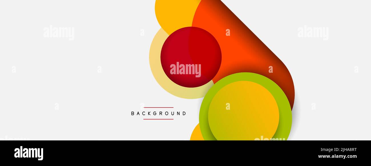 Circle and round shapes abstract background. Vector illustration for ...