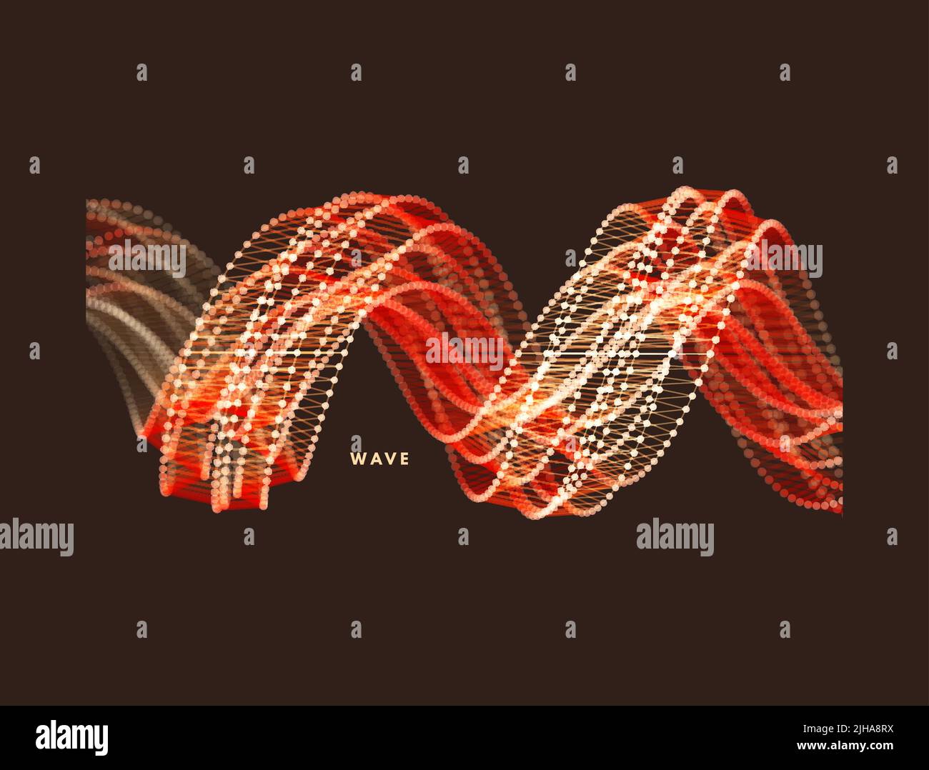 Spiral. Connection Structure. Abstract grid design. 3d vector ...