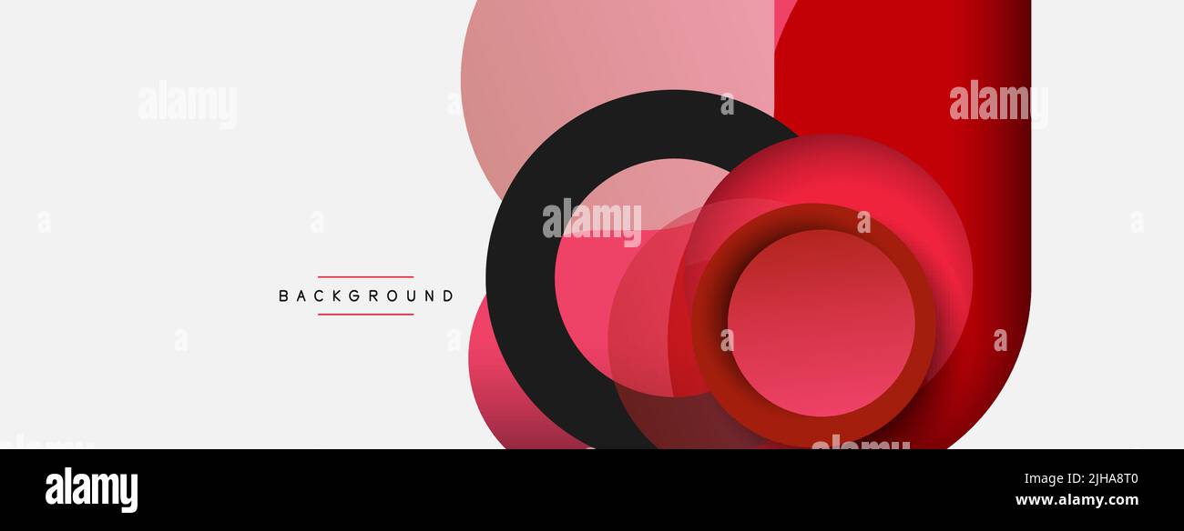 Circle and round shapes abstract background. Vector illustration for ...