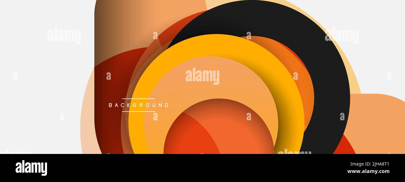 Circle and round shapes abstract background. Vector illustration for ...
