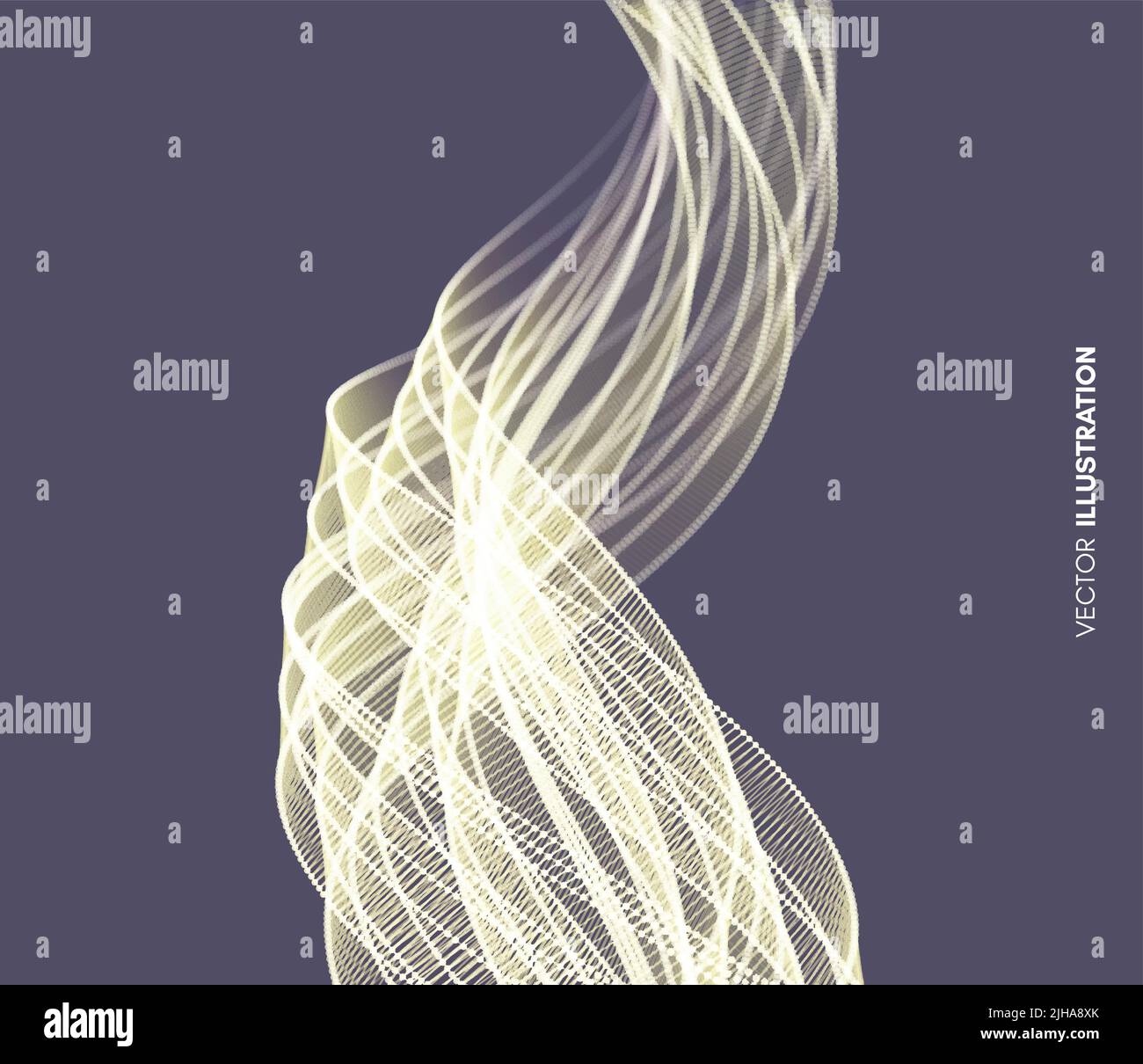 Wavy background with motion effect. 3d technology style. Vector ...