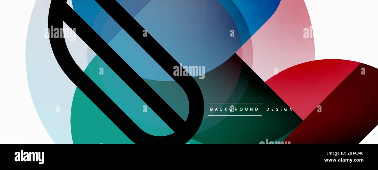 Round triangle shapes lines and circles. Geometric vector illustration ...