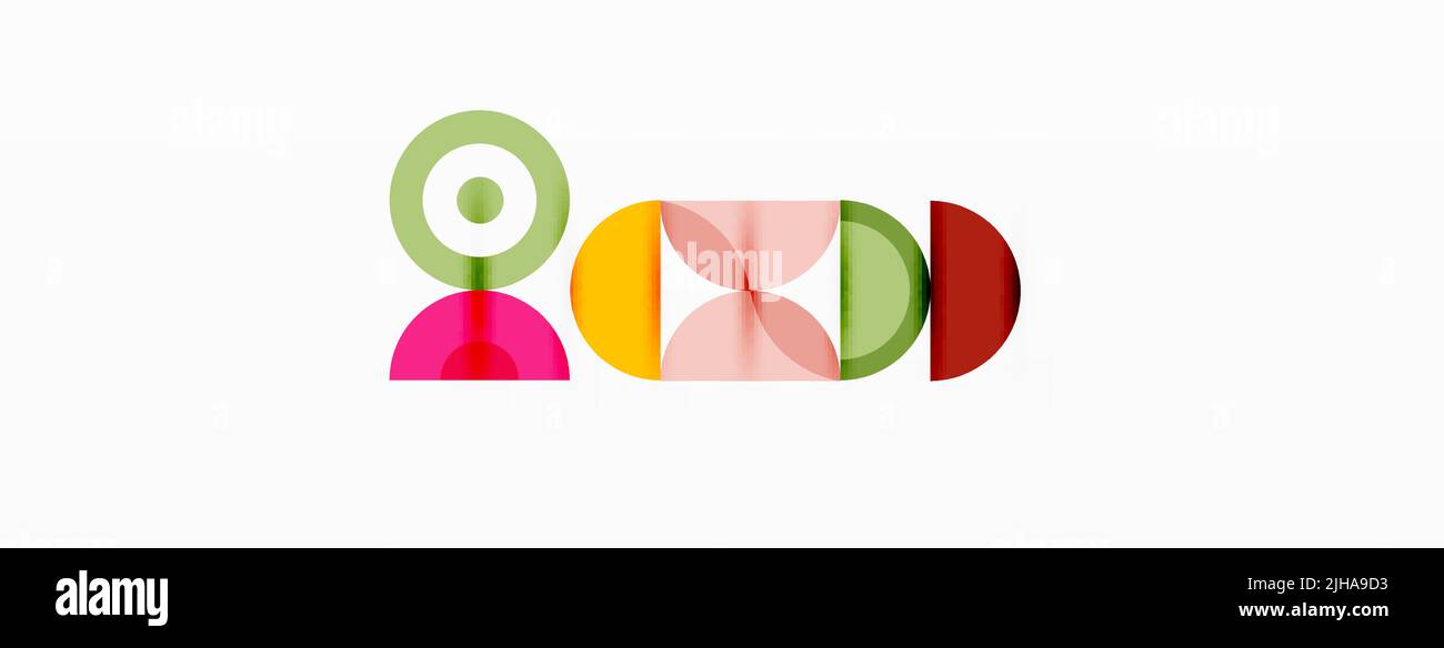 Clean minimal circle background. Colorful template for wallpaper ...