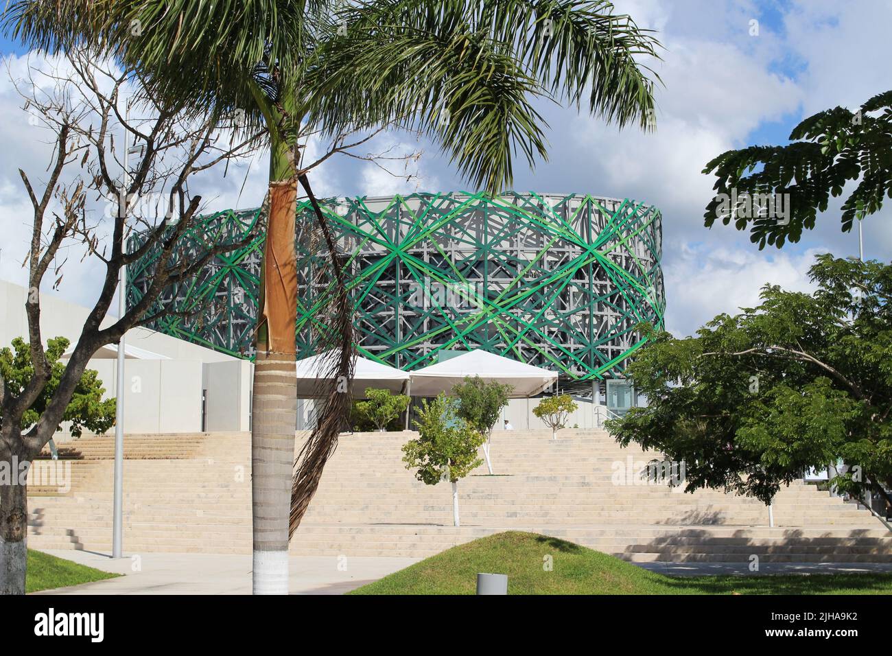 MERIDA, MEXICO - OCTOBER 27, 2016 Gran Museo del Mundo Maya from the ...