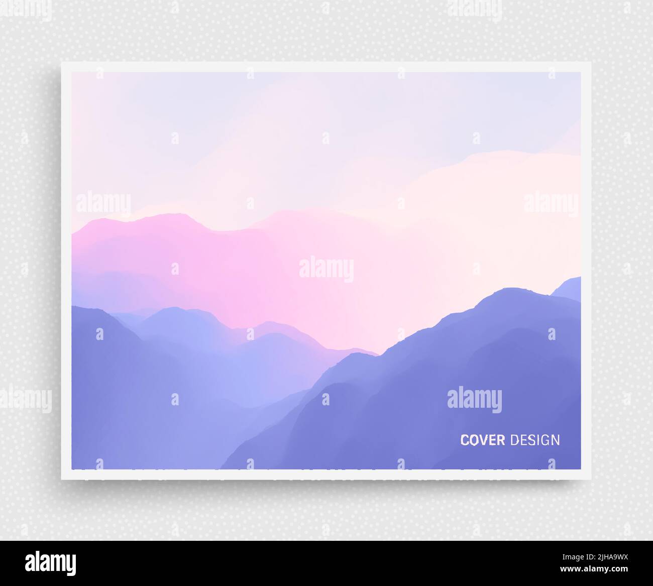 Cover design template. Mountain landscape. Mountainous terrain. Vector ...