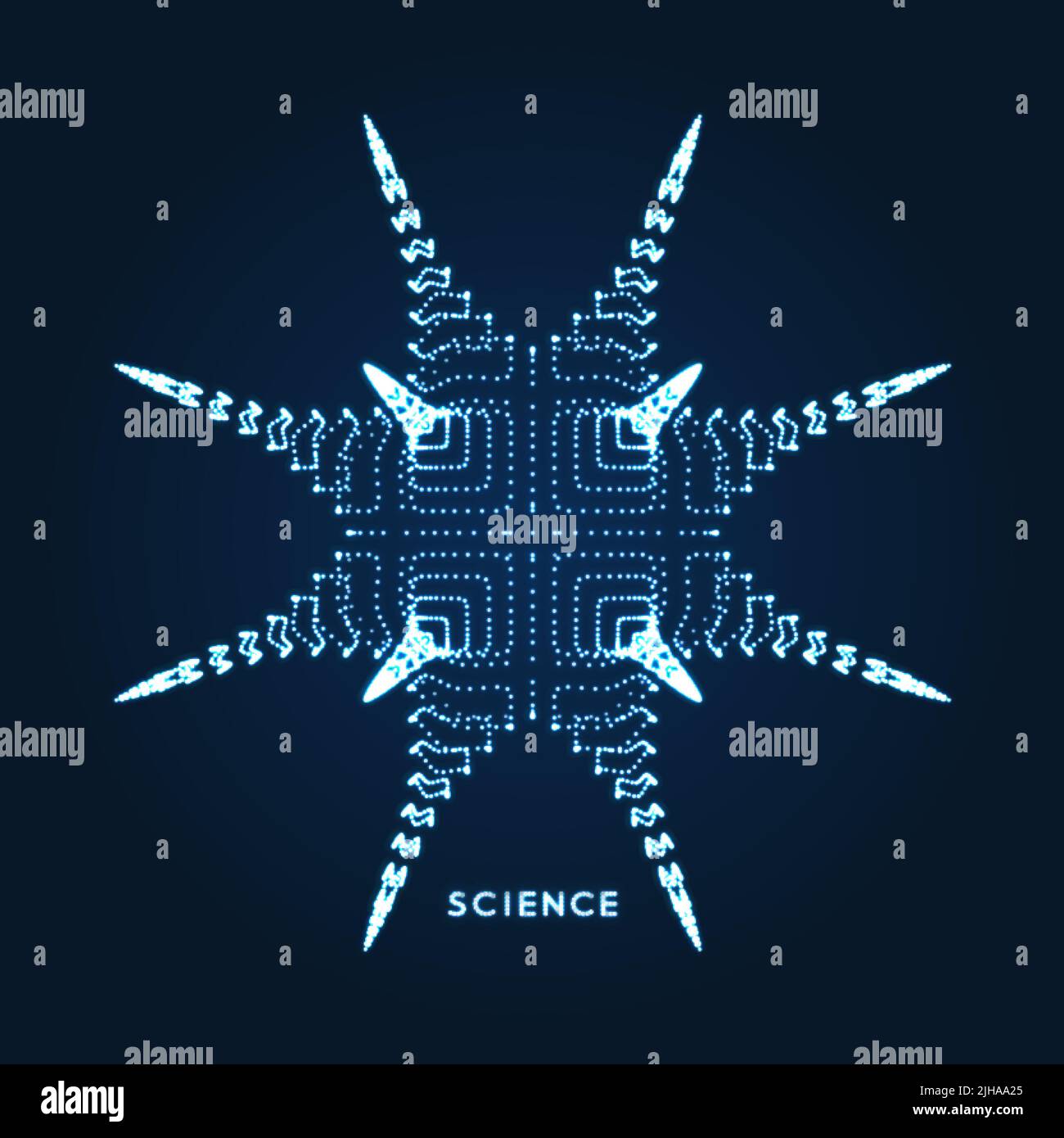 Connection structure. 3d abstract vector illustration for science and ...