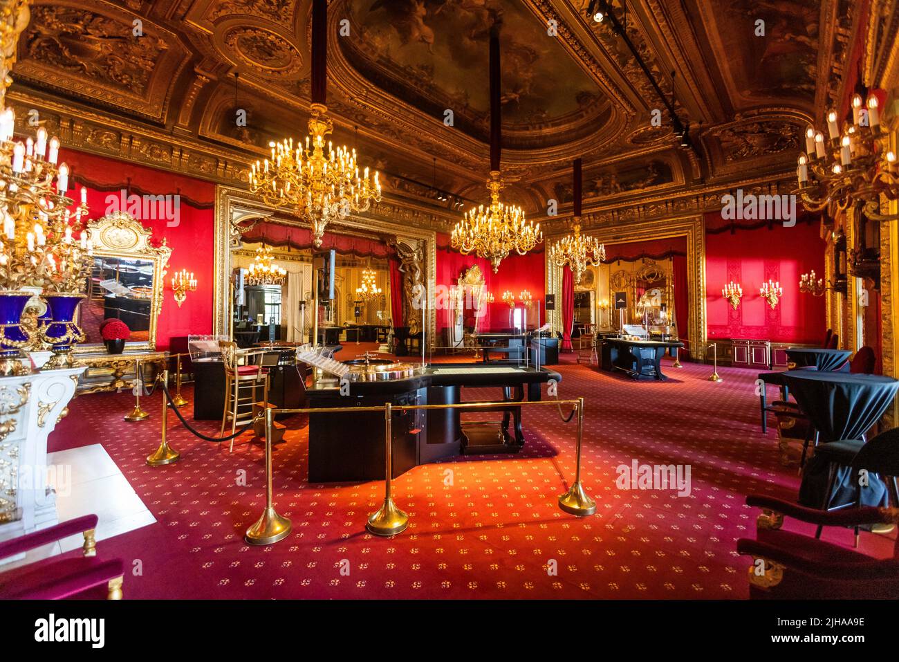 Baden Baden, Germany. 30th June, 2022. Gaming Tables Stand at the Baden-Baden Casino. Fewer ...