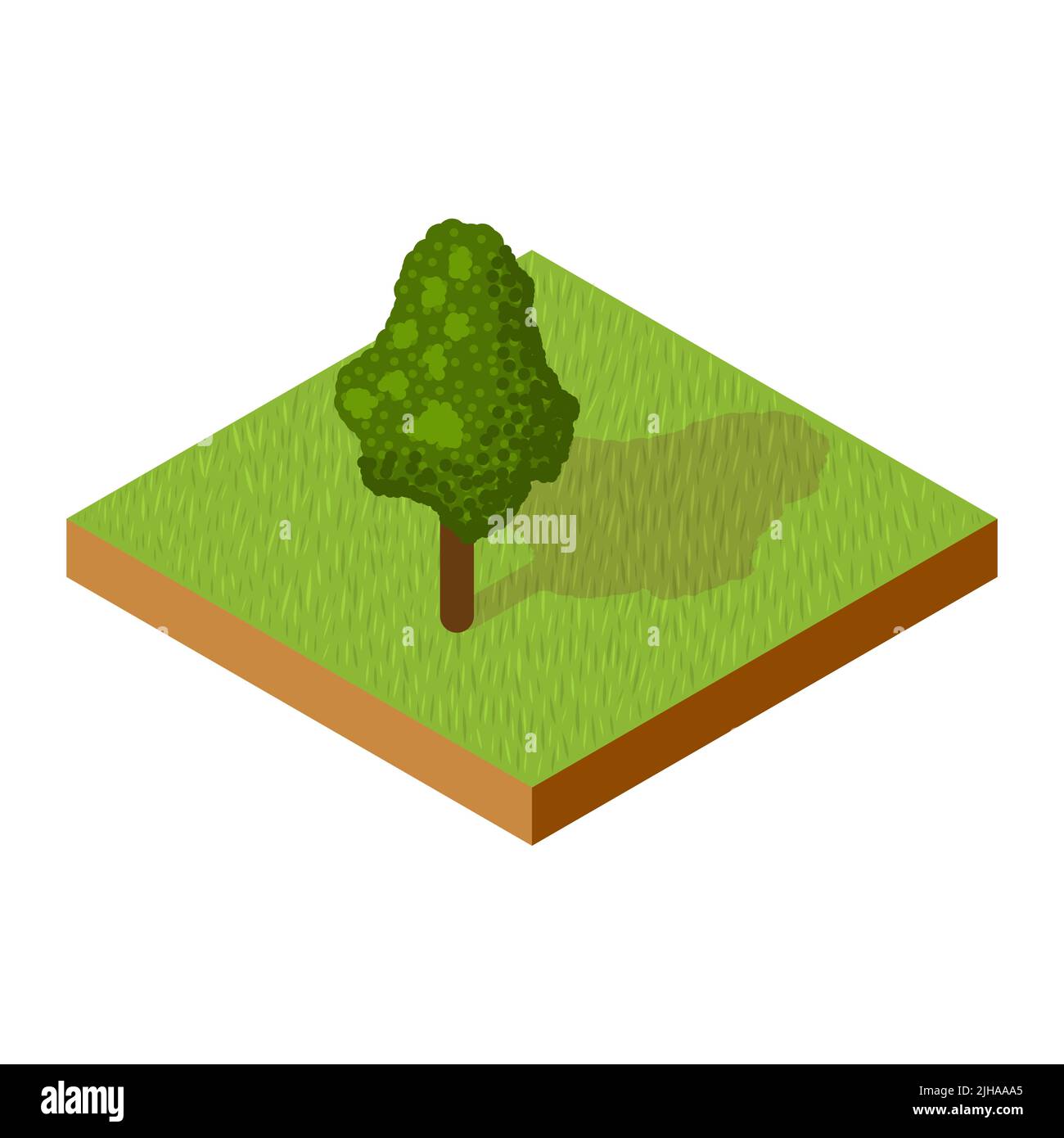 Isometric tree. Isometric element to create landscape. Vector Stock ...