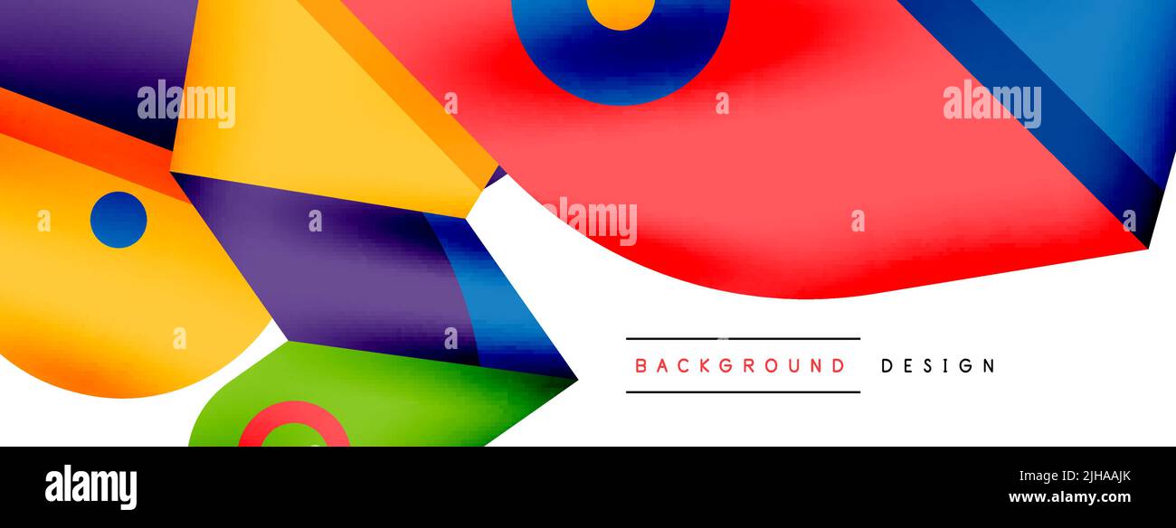 Creative bright geometric wallpaper. Minimal abstract background ...