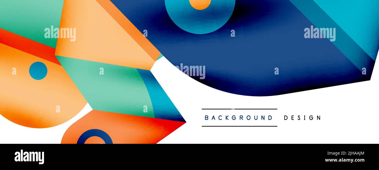 Creative bright geometric wallpaper. Minimal abstract background ...