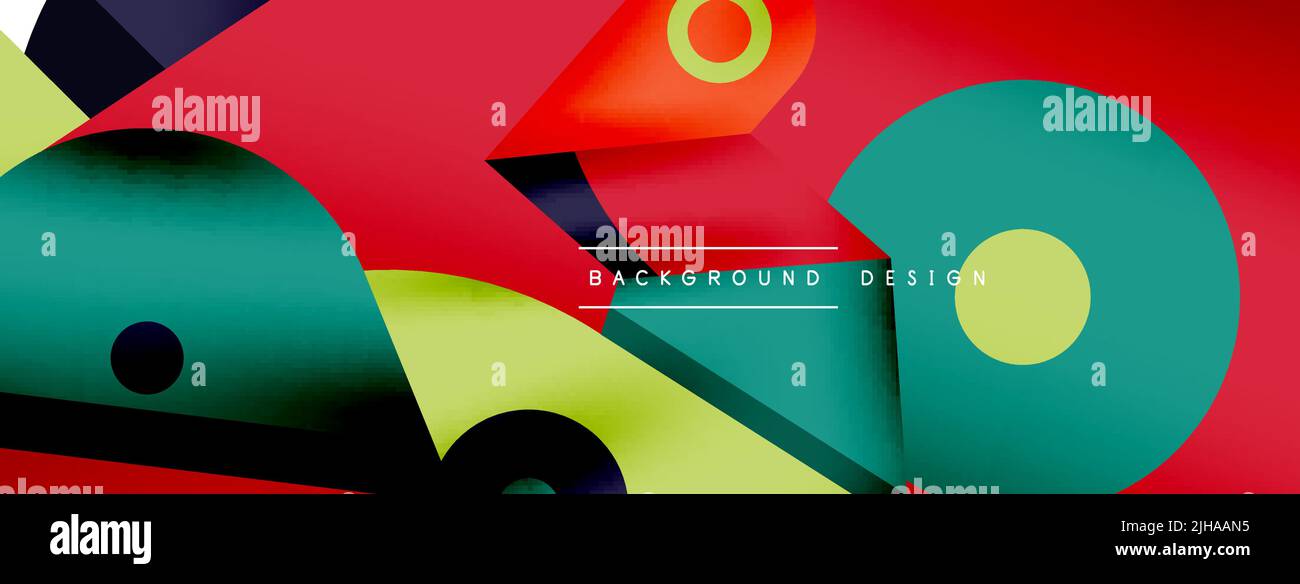 Minimal geometric wallpaper. Creative abstract background. Simple forms ...