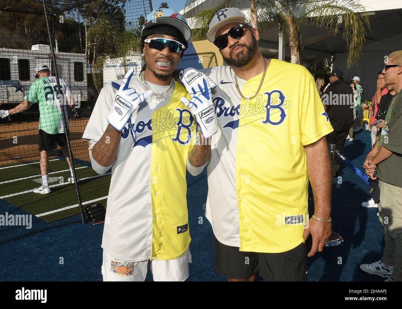Los Angeles, USA. 16th July, 2022. (L-R) Quevo and The Kid Mero at the ...