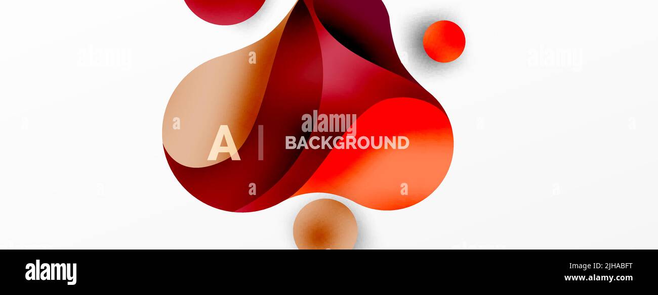 Flowing geometric shapes minimalist abstract background. Round shapes ...
