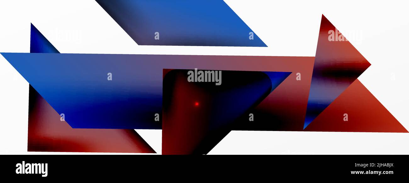 Abstract background. Simple color geometric shapes composition with 3d ...