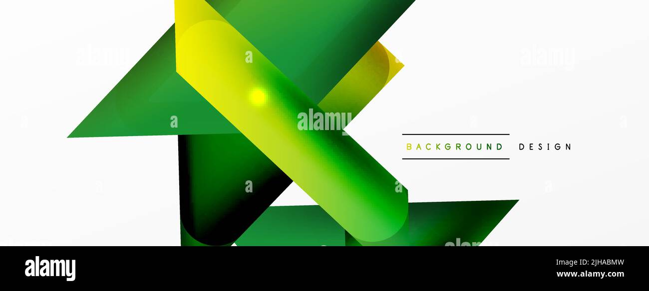 Abstract background. Simple color geometric shapes composition with 3d ...