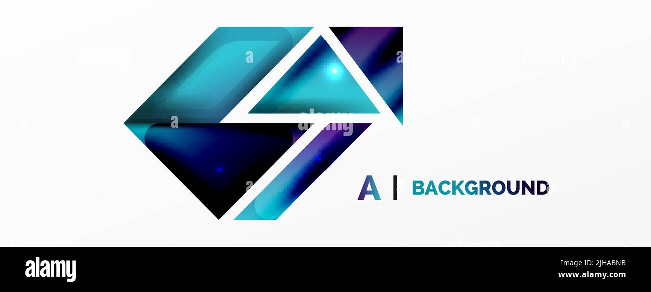 Dynamic 3d geometric abstract background. Triangles and other simple ...