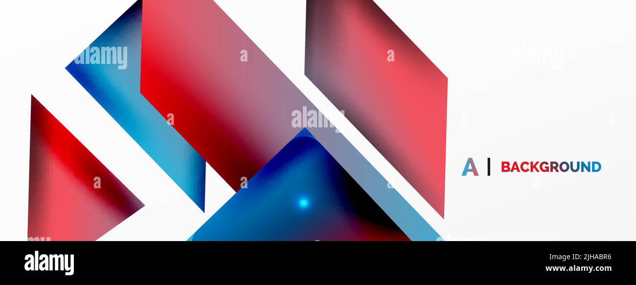 Dynamic 3d geometric abstract background. Triangles and other simple ...