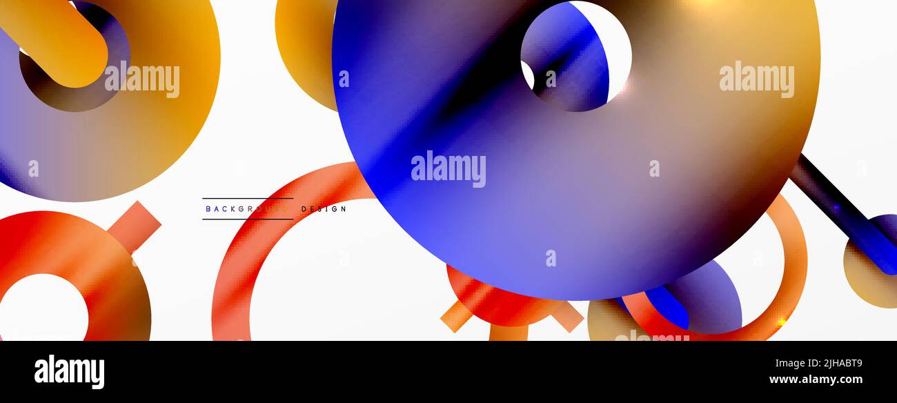 Circle composition abstract background. Trendy techno business template ...