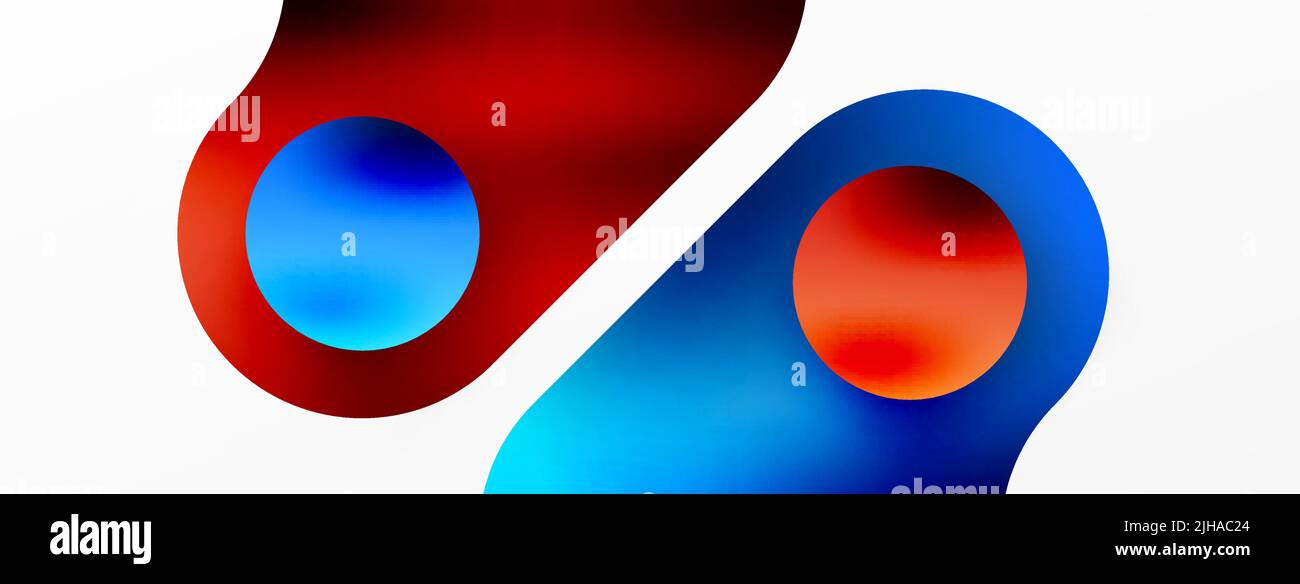 Round shapes and circle geometric abstract background. Vector ...