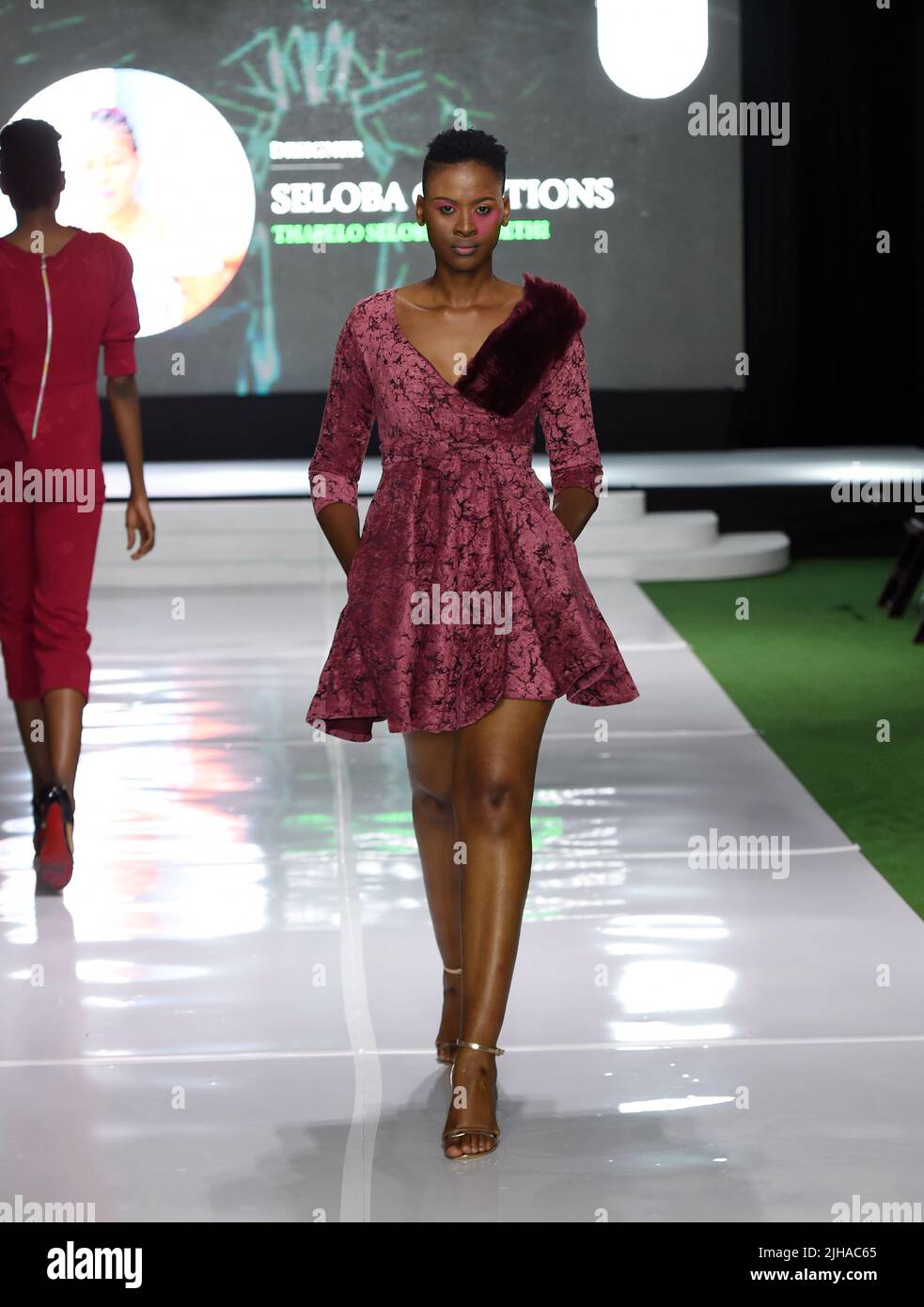 Gaborone. 15th July, 2022. A model presents a creation of Seloba ...