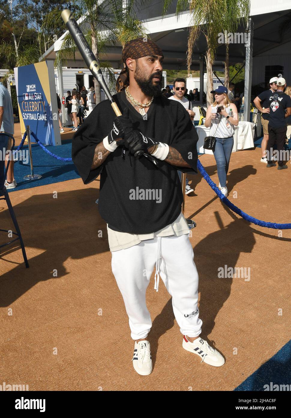 Jerry Lorenzo at the 2022 MLB All-Star Celebrity Softball Game Media ...