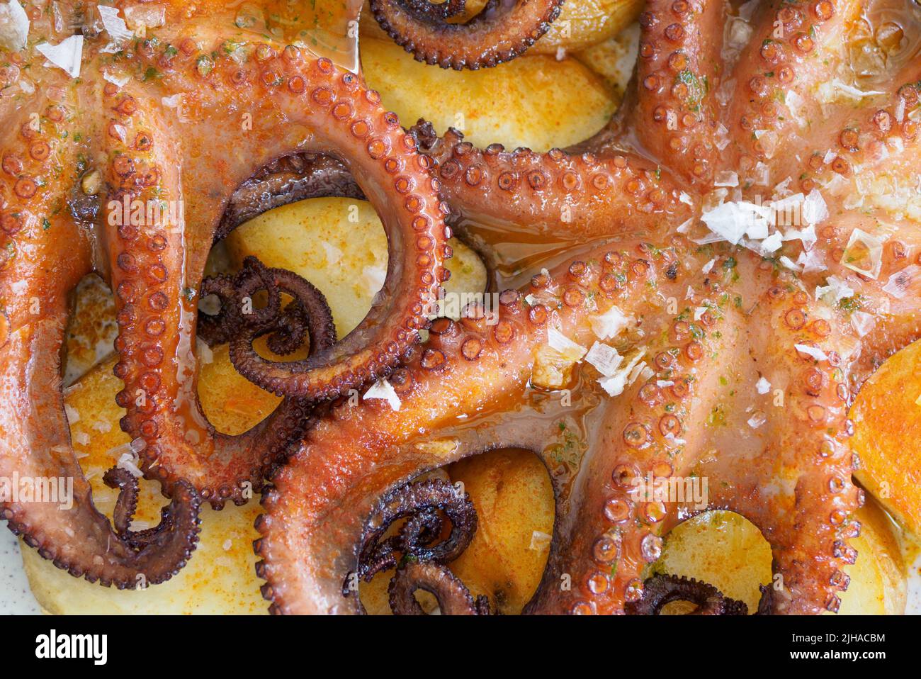 small octopus with potatoes and spices Stock Photo - Alamy