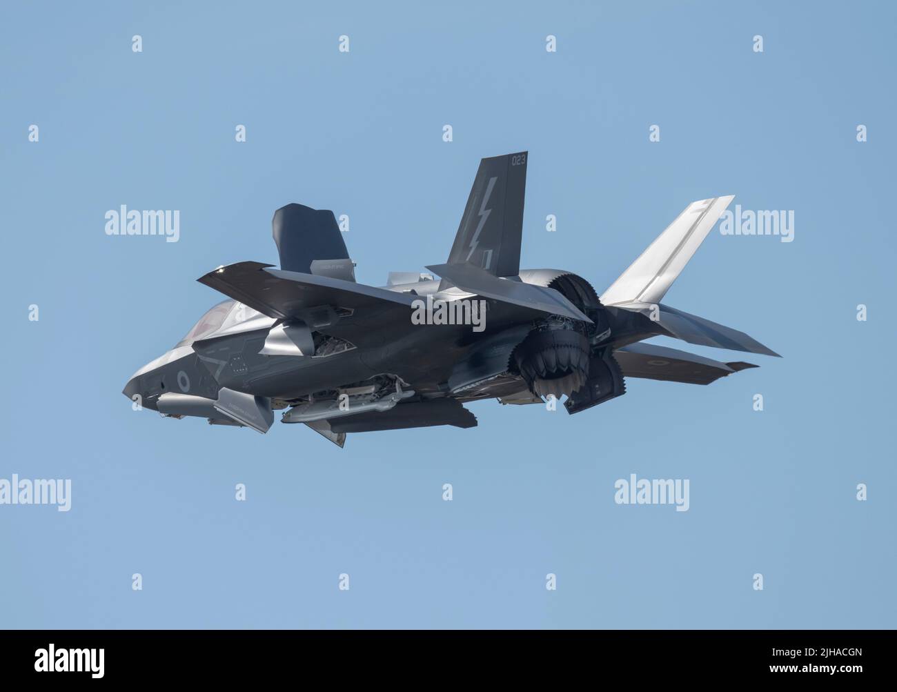 RAF Fairford, Gloucestershire, England, 16 July 2022. Lockheed Martin F-35B Lightning of No 617 ...