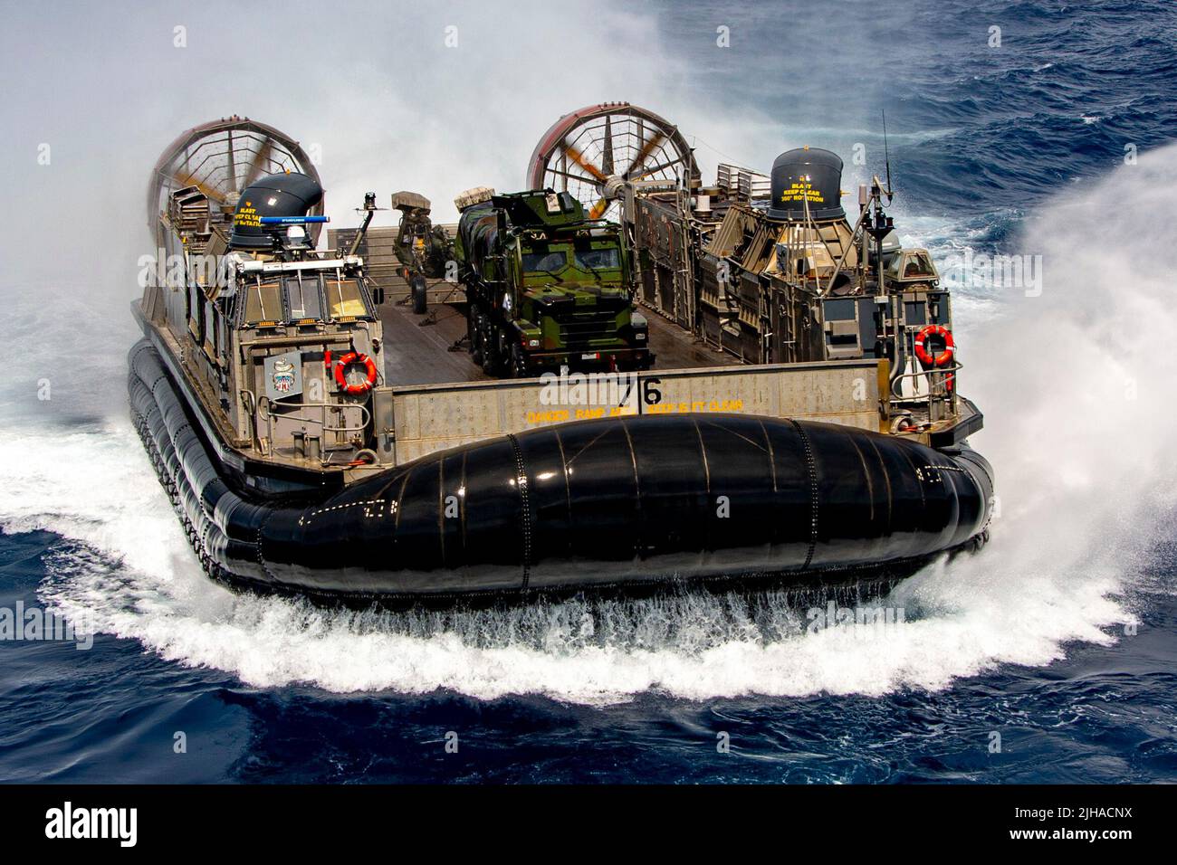 At Sea. 13th July, 2022. A Landing craft, air cushion (LCAC), assigned ...