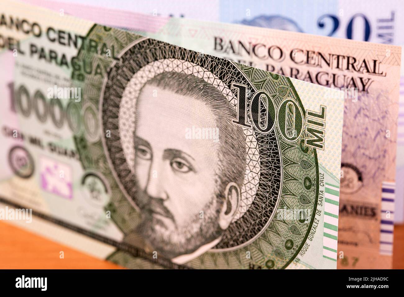 Paraguayan money - guarani a business background Stock Photo - Alamy