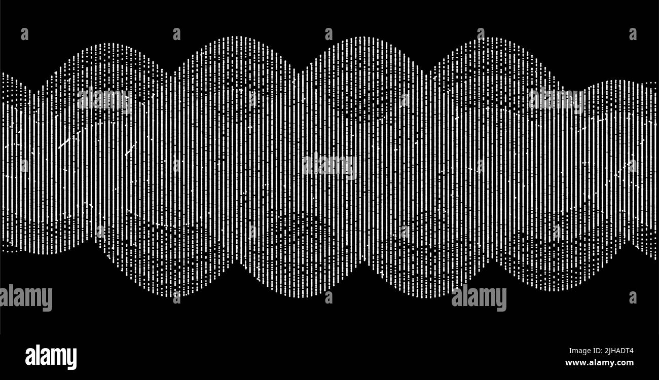 Sound waves. Dynamic effect. Vector illustration with particle. 3D grid ...