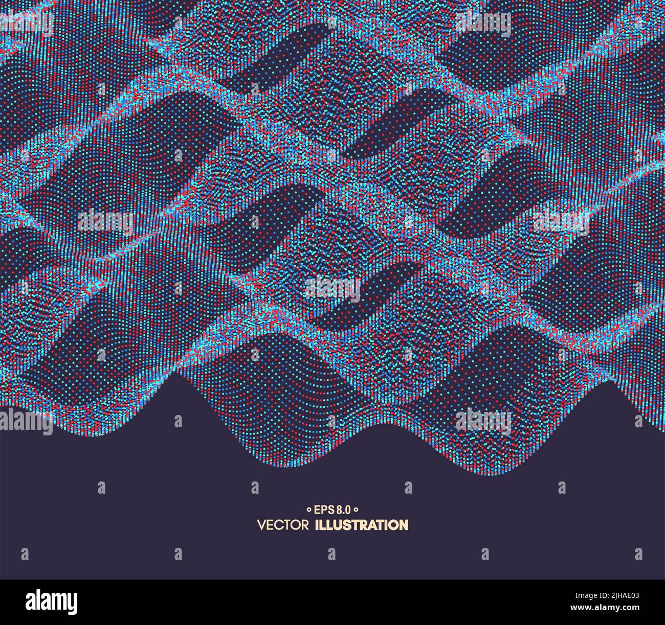 Wavy grid background for banner, flyer, book cover, poster.Dynamic ...