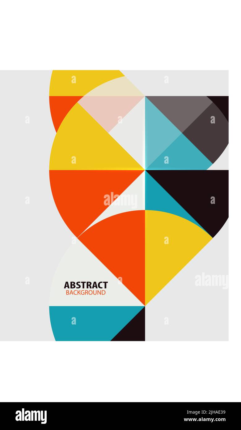 Colorful geometrical modern art minimal template Stock Vector Image ...