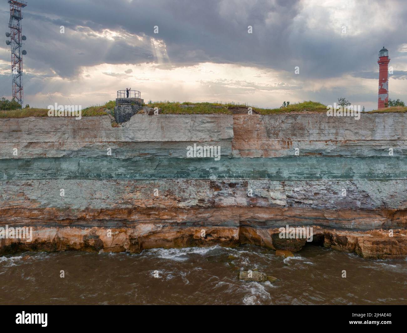 Beautiful limestone cliff at the top of the Pakri peninsula Stock Photo ...