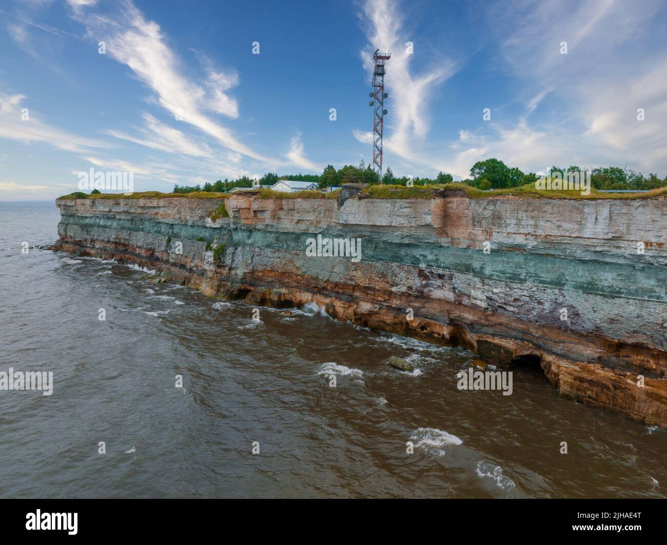 Beautiful limestone cliff at the top of the Pakri peninsula Stock Photo ...