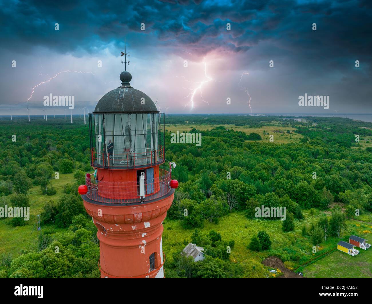 Beautiful limestone cliff on Pakri peninsula, Estonia with the historic ...