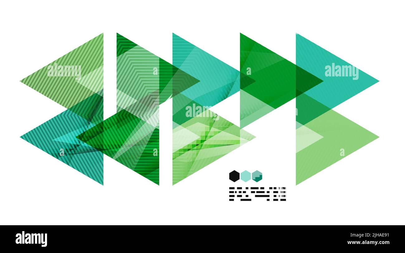Bright green and blue textured geometric shapes isolated on white ...